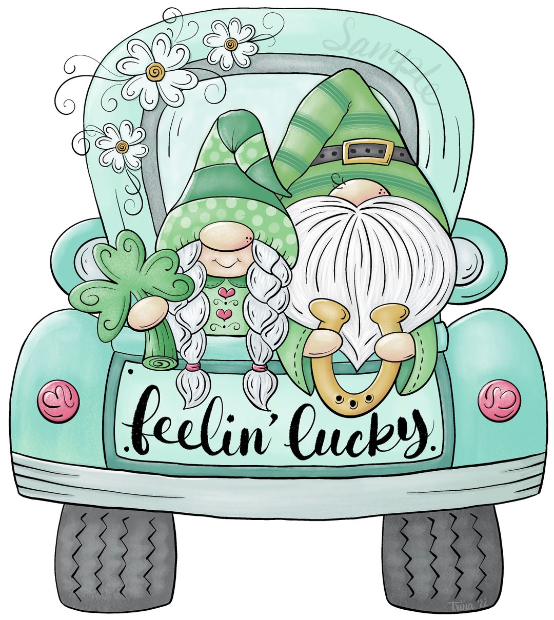 St. Patrick’s Day Gnome Couple - PNG Clipart Commercial Use Instant ...