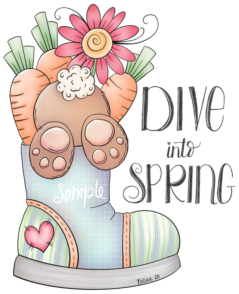 Dive Into Spring Bunny Rabbit PNG Clipart Commercial Use - Etsy