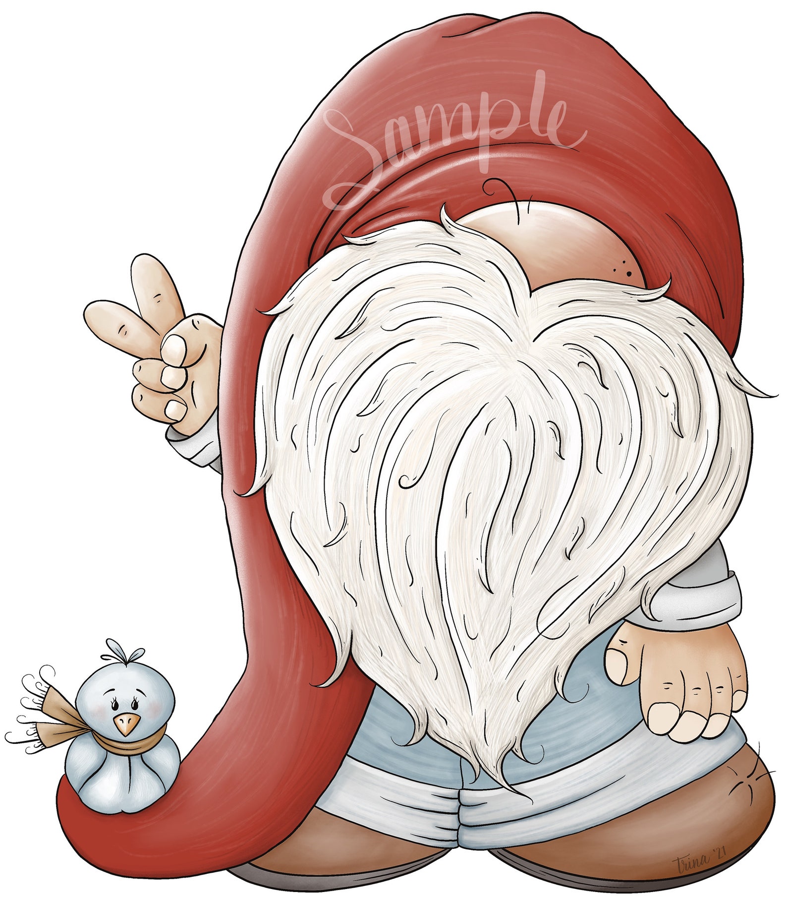 Peace Out Gnomie two Versions PNG Clipart Commercial Use - Etsy