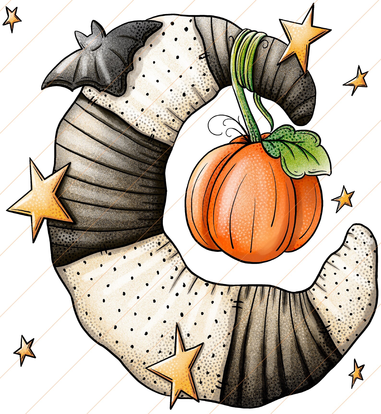 Primitive Autumn Moon PNG Clipart Commercial Use Instant Digital ...