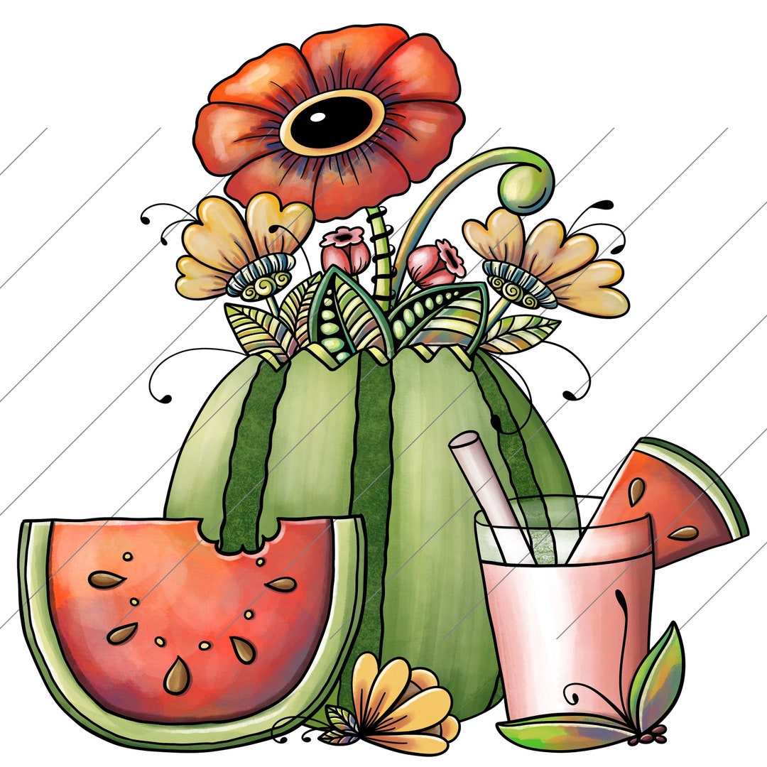 Watermelon Summer - PNG Clipart Commercial Use Instant Digital Download ...