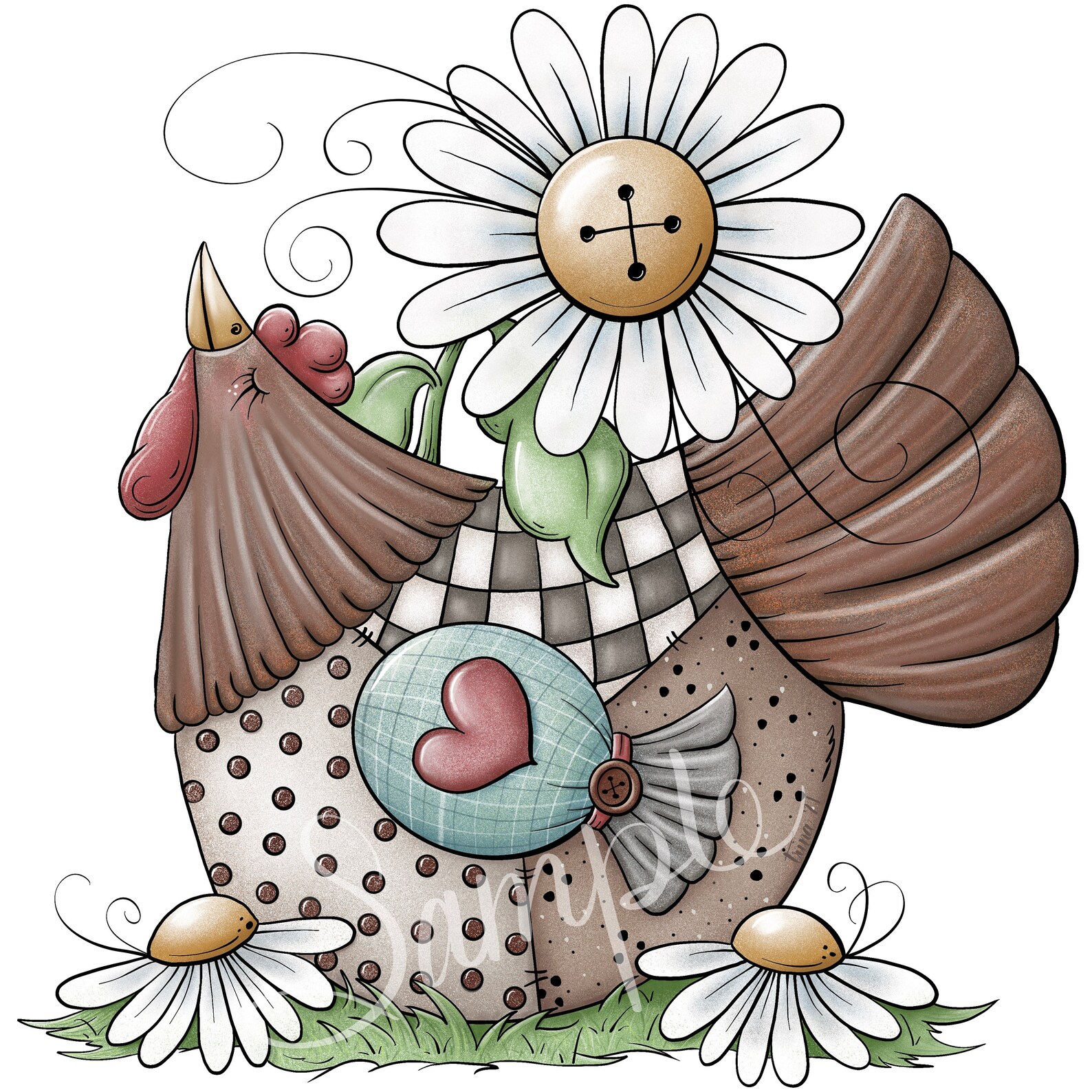 Country Hen - PNG Clipart Commercial Use Instant Digital Download Dye ...