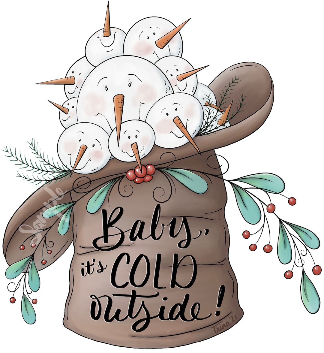 Baby, It's Cold Outside - PNG Clipart Commercial Use Instant Digital ...
