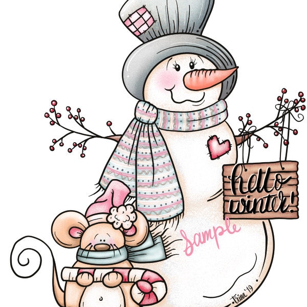 Snowman Clipart - Etsy