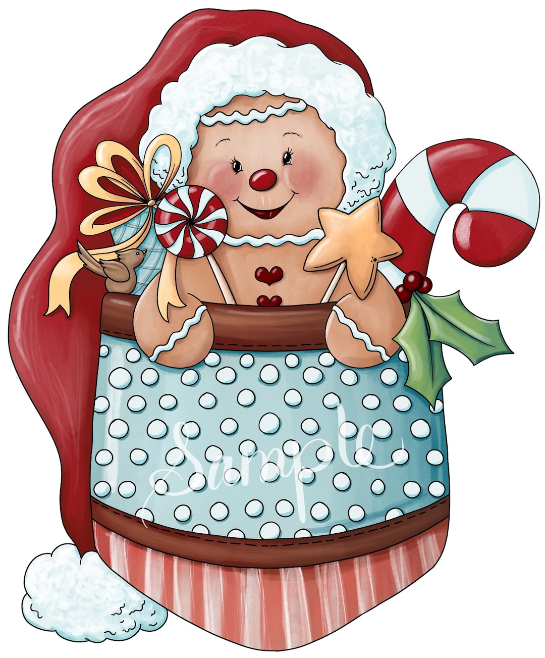 Christmas Pocket Gingerbread - PNG Clipart Commercial Use Instant ...