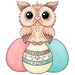 2 for 1 - Happy Easter Owl - PNG Clipart Commercial Use Instant Digital ...