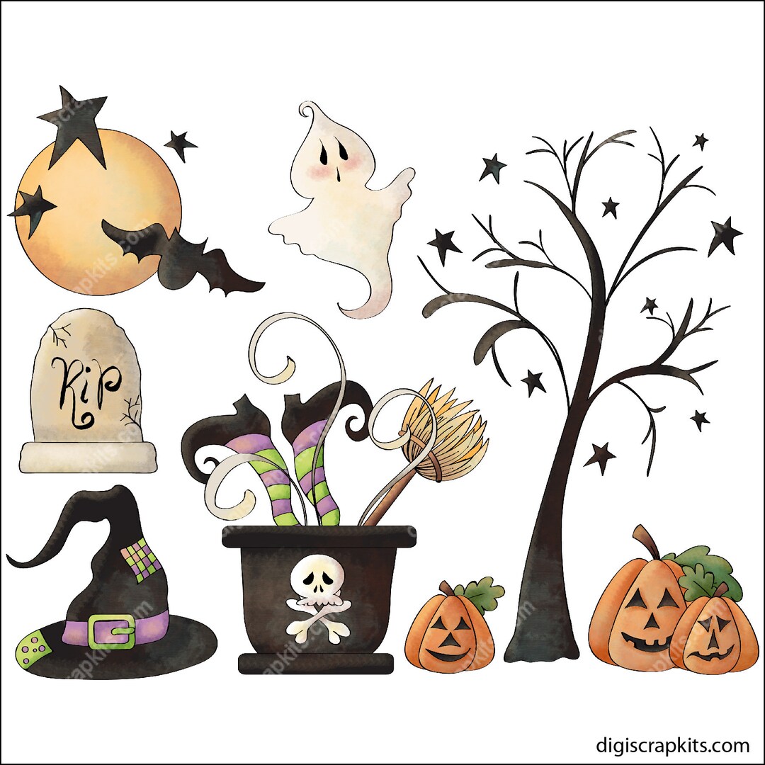 Witch's Brew - Clip Art Designs Graphics Illustrations Sublimation PNG ...
