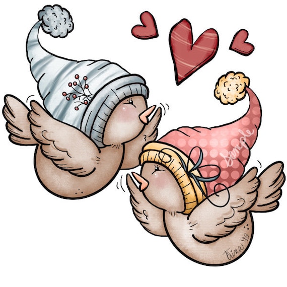 Valentine's Day Love Birds PNG Clipart Commercial Use - Etsy