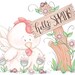 Hello Spring Bunny PNG Clipart Commercial Use Instant Digital Download ...