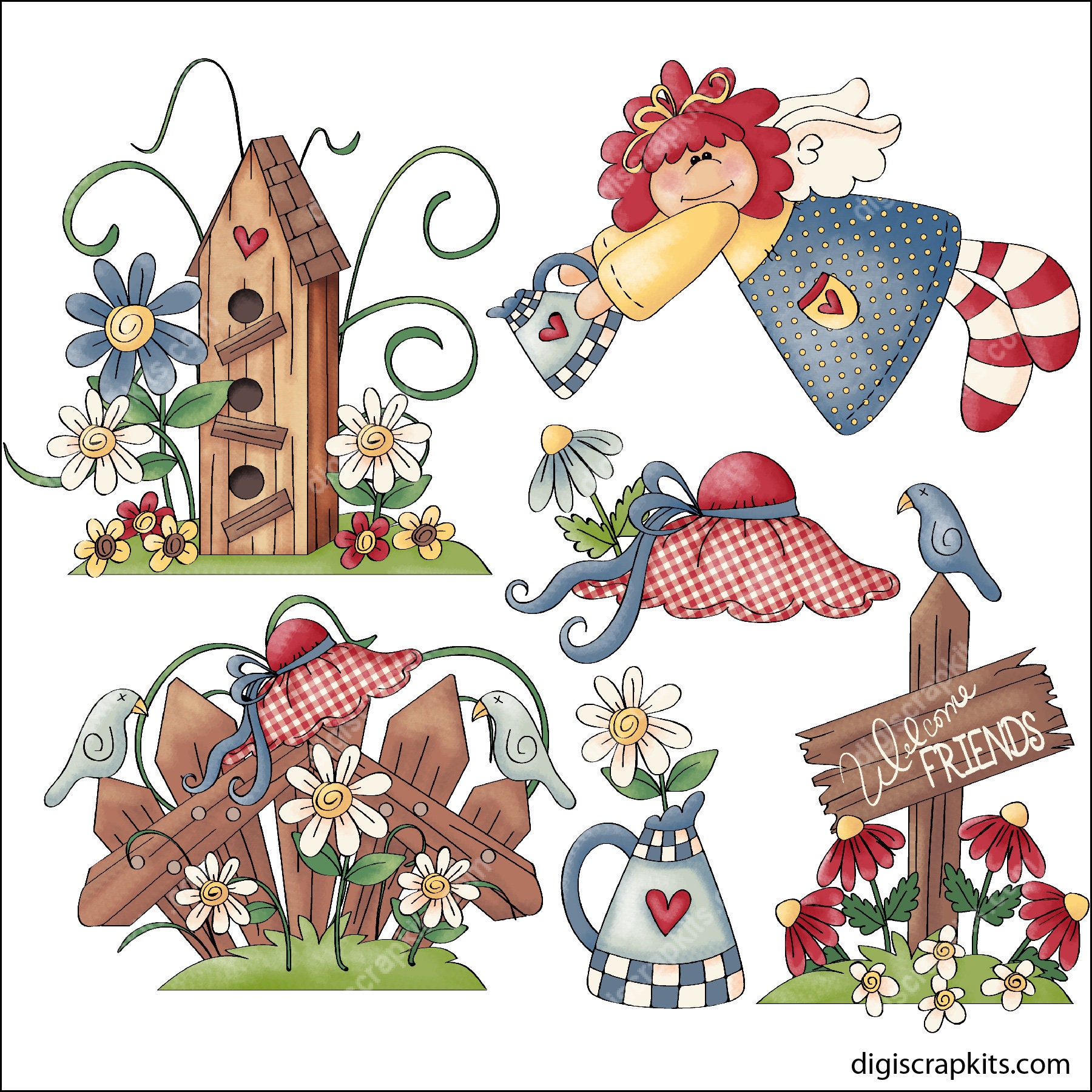 Love My Garden - Clip Art Designs Graphics Illustrations Sublimation ...