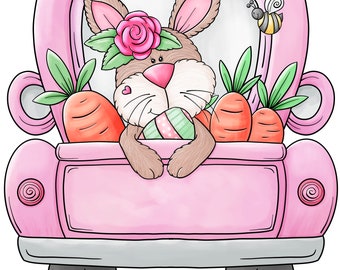 Easter Bunny and Truck PNG Clipart Commercial Use Instant Digital ...