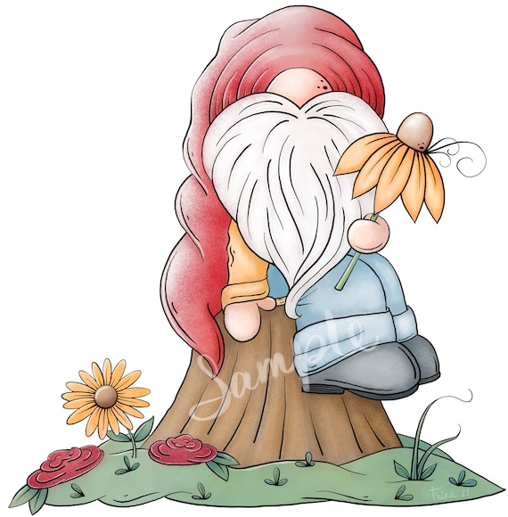 Spring Gnome PNG Clipart Commercial Use Instant Digital - Etsy