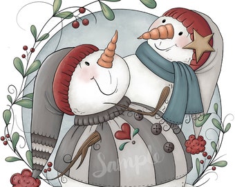 Snow Friends PNG Clipart Commercial Use Instant Digital | Etsy