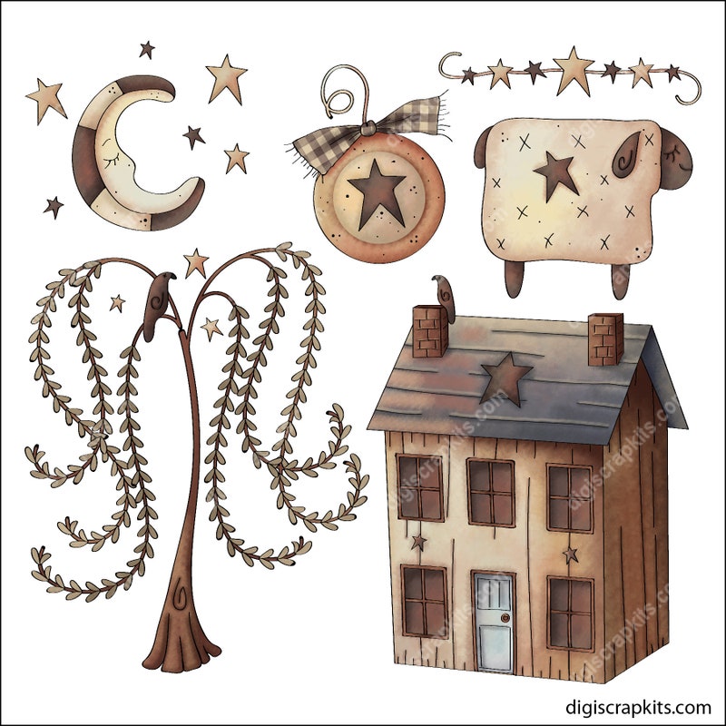Primitive Houses - Etsy