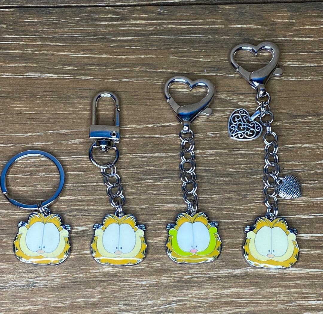 Garfield Purse Charm Garfield Purse Charm Garfield Zipper - Etsy