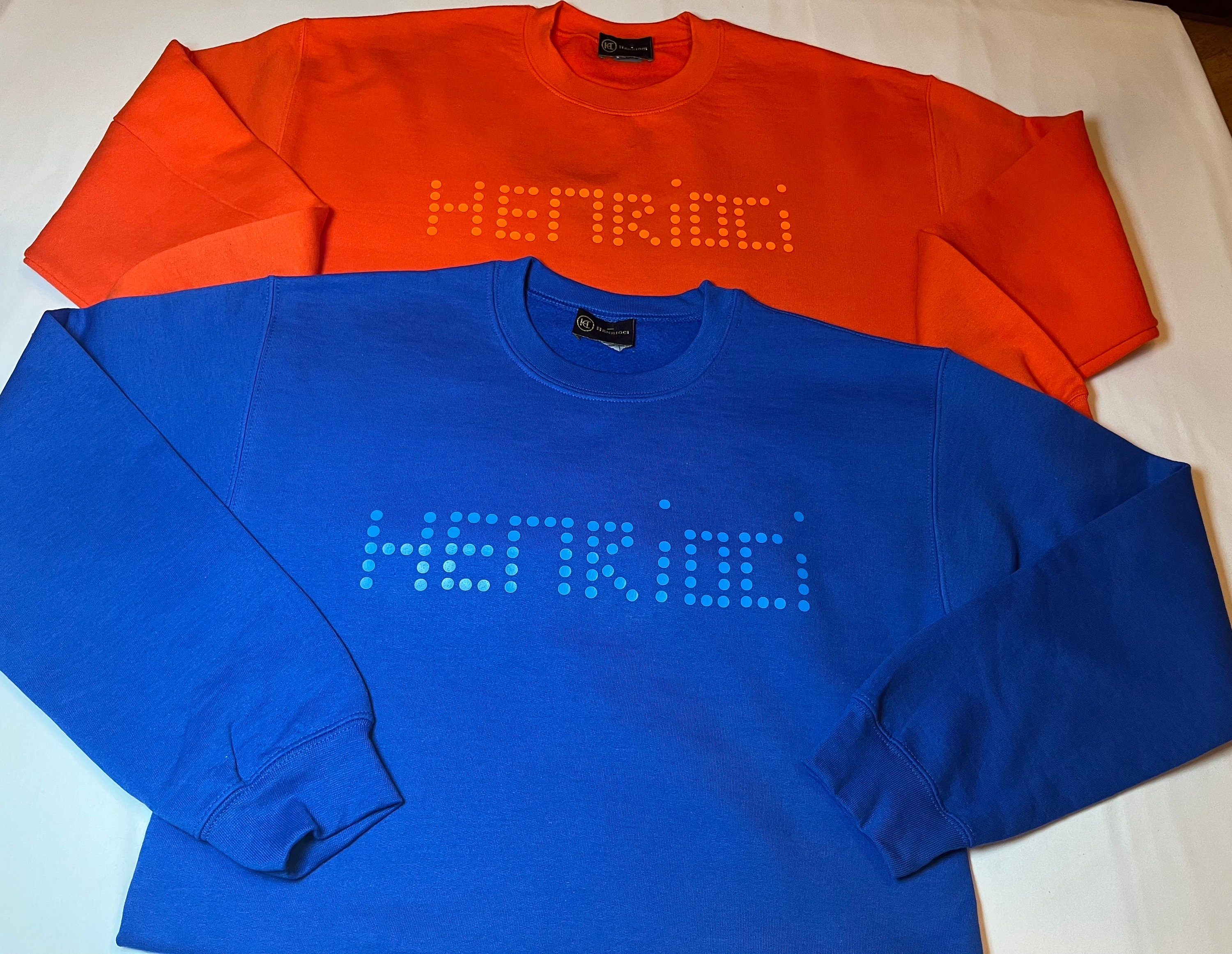 Dotted Line Blue Royalty Color Crew Neck - Etsy