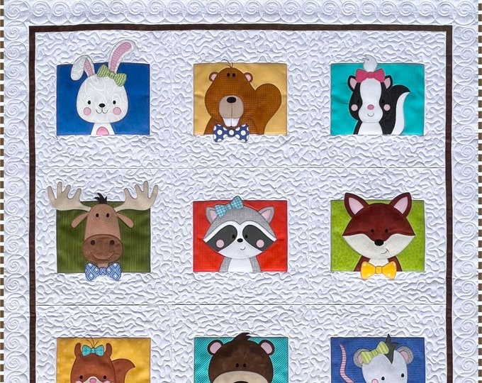 Woodland Animals Quilt Pattern - Etsy Canada