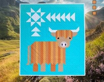 Cattle Call A Highland Coo Quilt Pattern by Art East Quilting - Etsy
