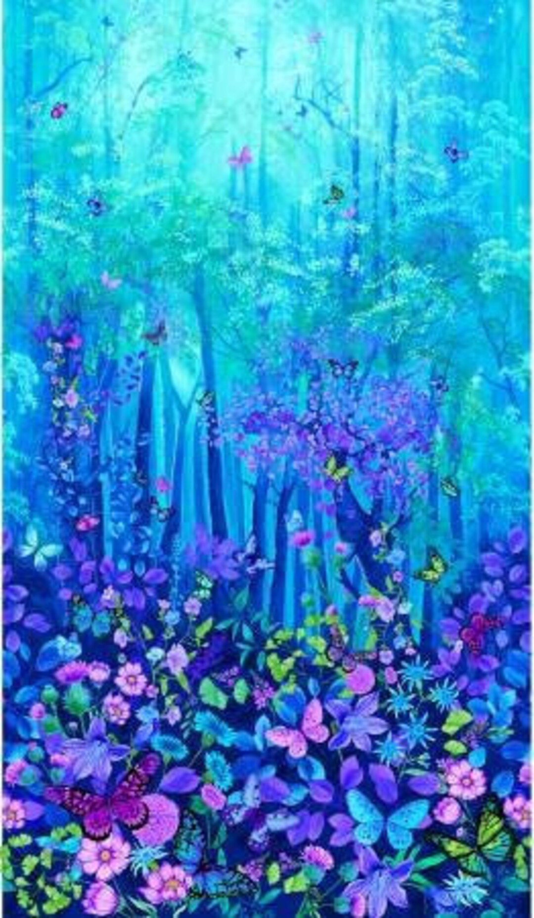 Blue Forest Magic Digital Panel 24 Timeless Treasures - Etsy