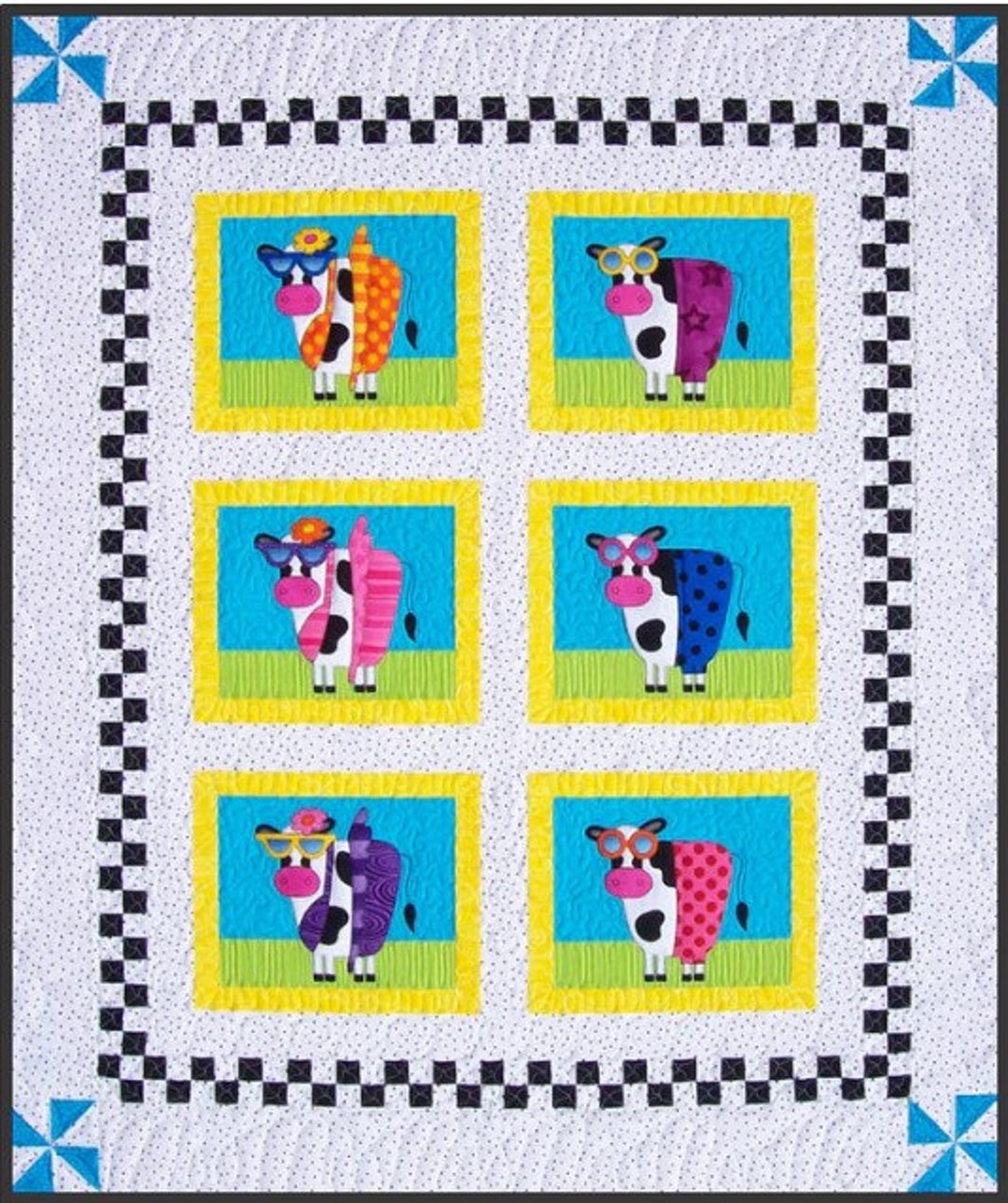 Beach Bovine Cow PDF Download Quilt Pattern by Amy Bradley - Etsy