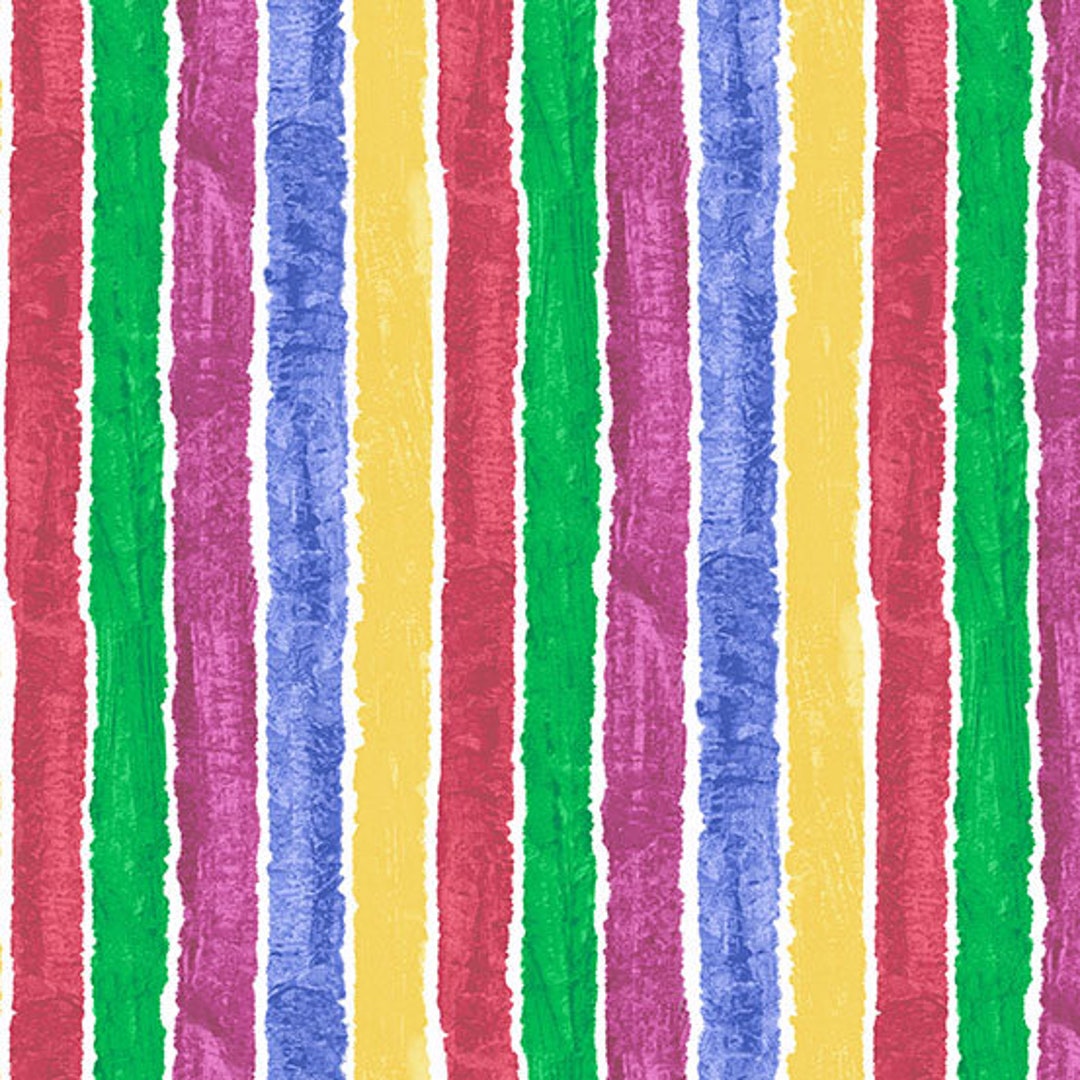 Caterpillar Stripes Cotton Fabric From A Very Hungry Caterpillar ...