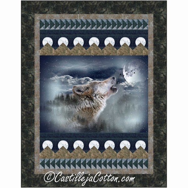 Wolf Fabric Panel - Etsy