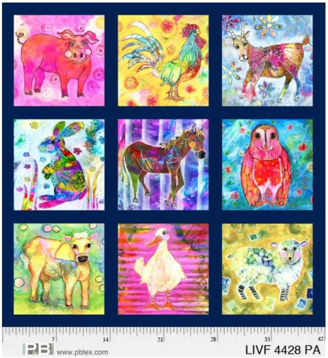 Living Farm Fabric Panel by KG Art Studio - Etsy