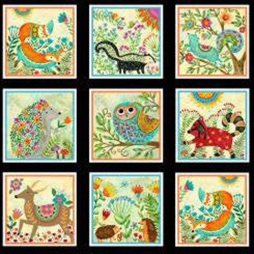 Multi Spring 7inx7in Blocks 24in Repeat Panel by Henry Glass | Etsy