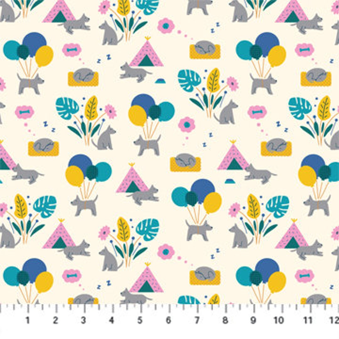Best Friends Dog Cotton Fabric by FIGO **clearance - Etsy