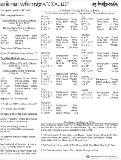 Animal Whimsy PDF Download Quilt Pattern by Amy Bradley - Etsy