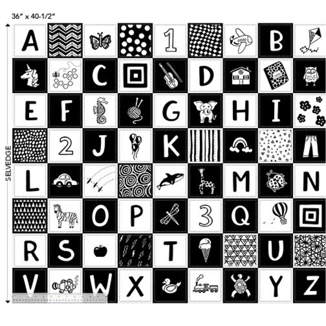 First Look ABC Building Blocks Fabric Panel #64 - Etsy