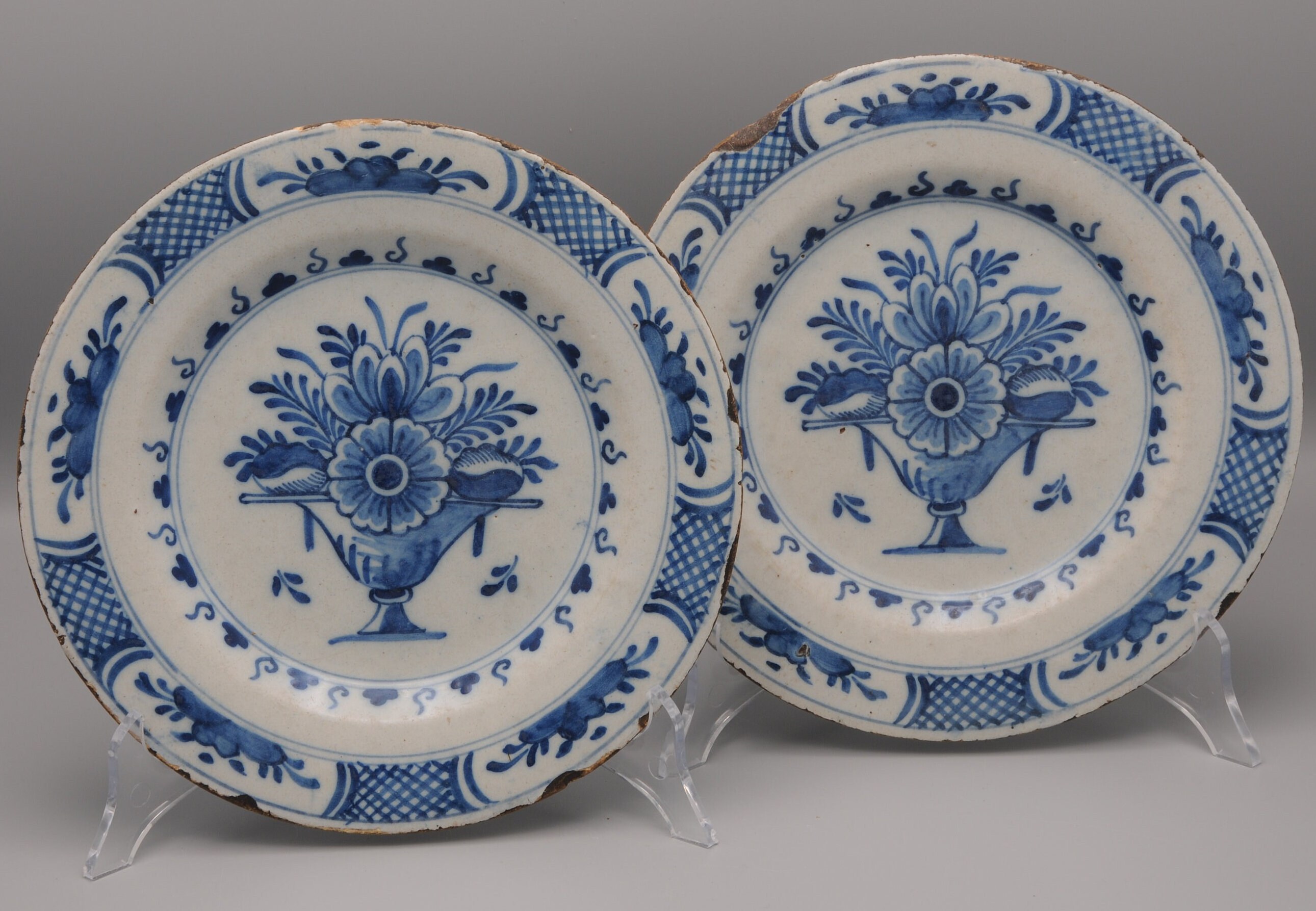 Dutch Delft - Pair of Empire Delft Plates Ca 1800 - Etsy