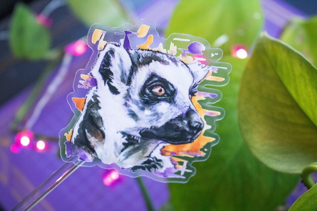 Lemur Sticker Vinyl Sticker Gift for Scrapbooking Sticker Gift for ...