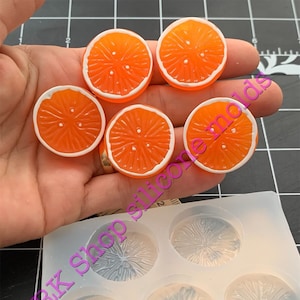 Tangerine-orange Fruit Slice Silicone Mold for Fondant-resin-polymer ...