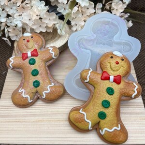 Gingerbread Man Handmade Silicone Mold for Christmas Ornaments-holidays ...