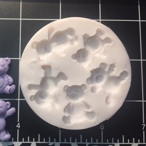 Teddy Bear Silicone Mold Very Small for Fondant-baby Shower-resin ...
