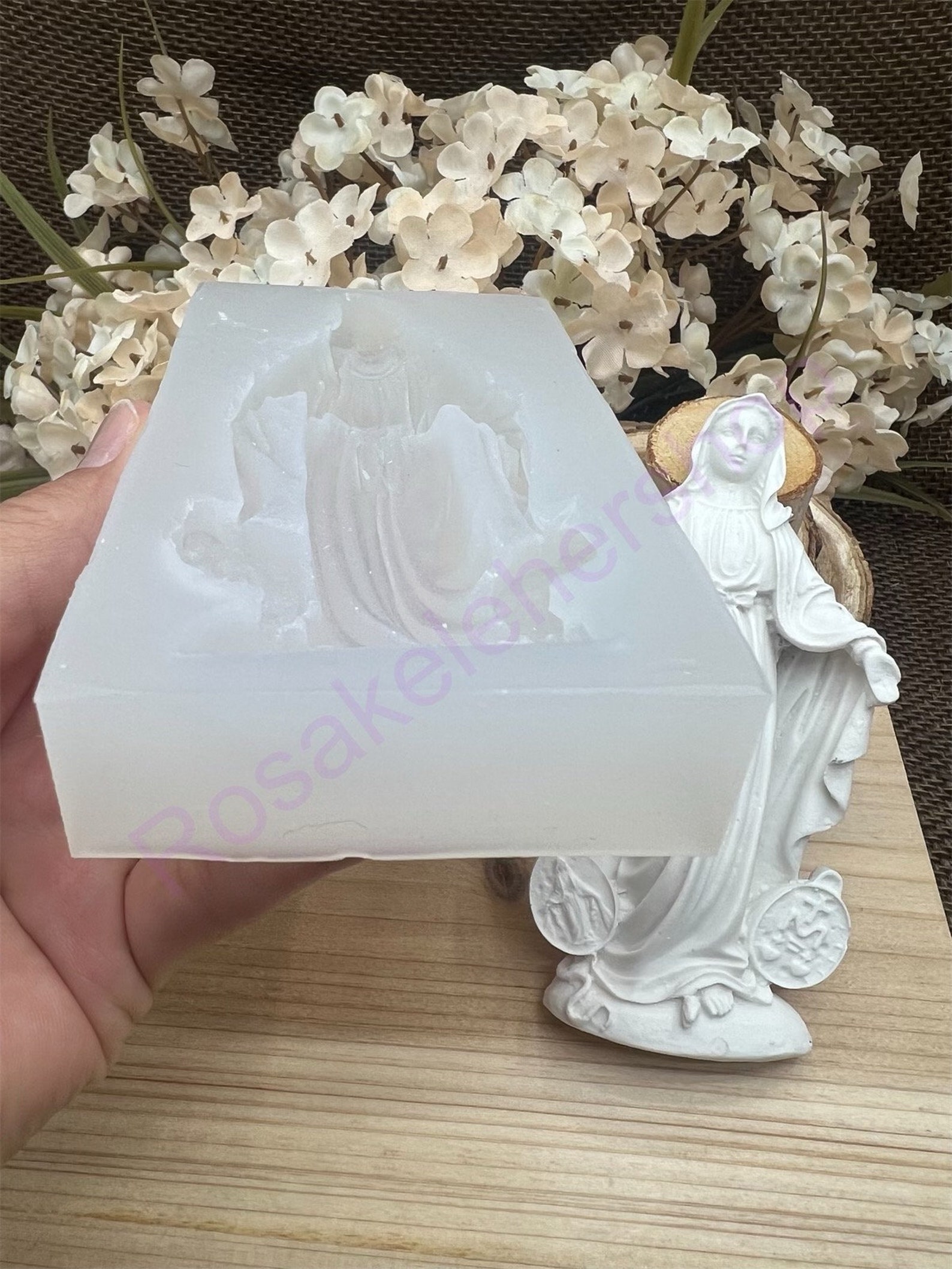 Our Lady of Grace-virgin MARY Silicone Mold-mother Mary-fondant-resin ...
