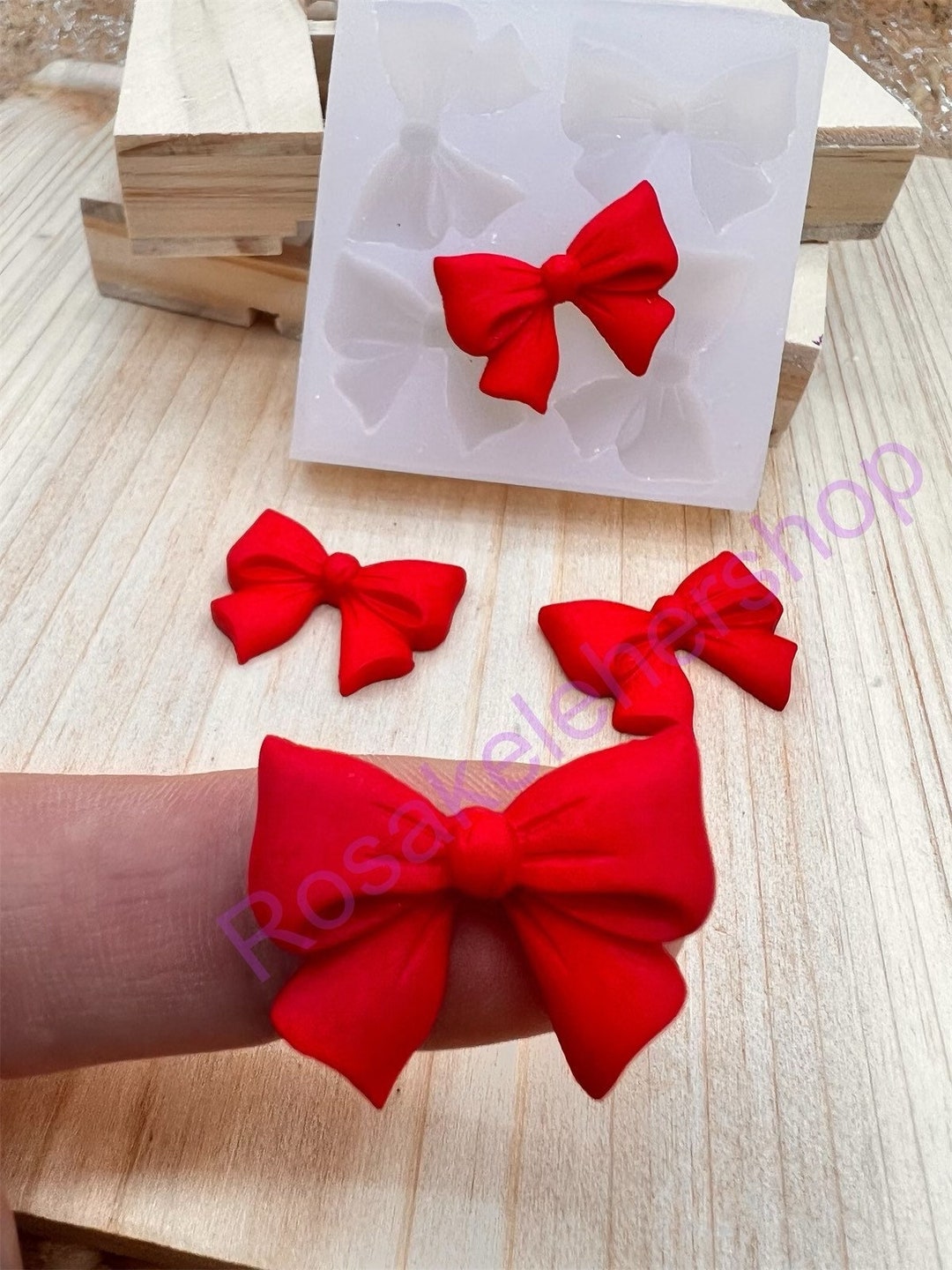 Bows-hair Ties Silicone Mold for Fondant-resin-polymer Clay-candy ...