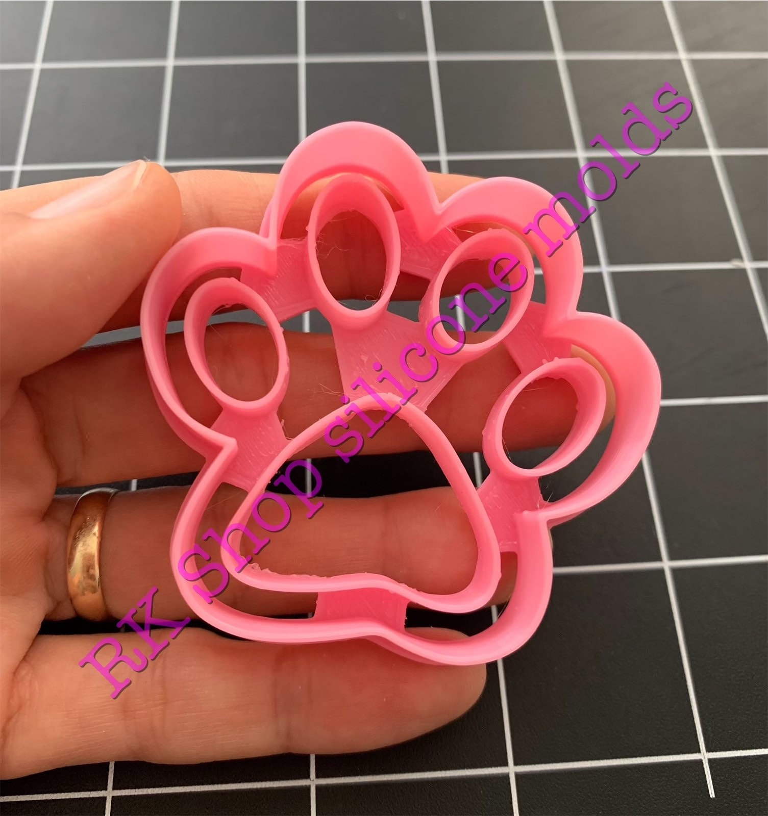 3D Printed Dog Paw Cookie Cutter - Dough-embossing Cutters -fondant ...