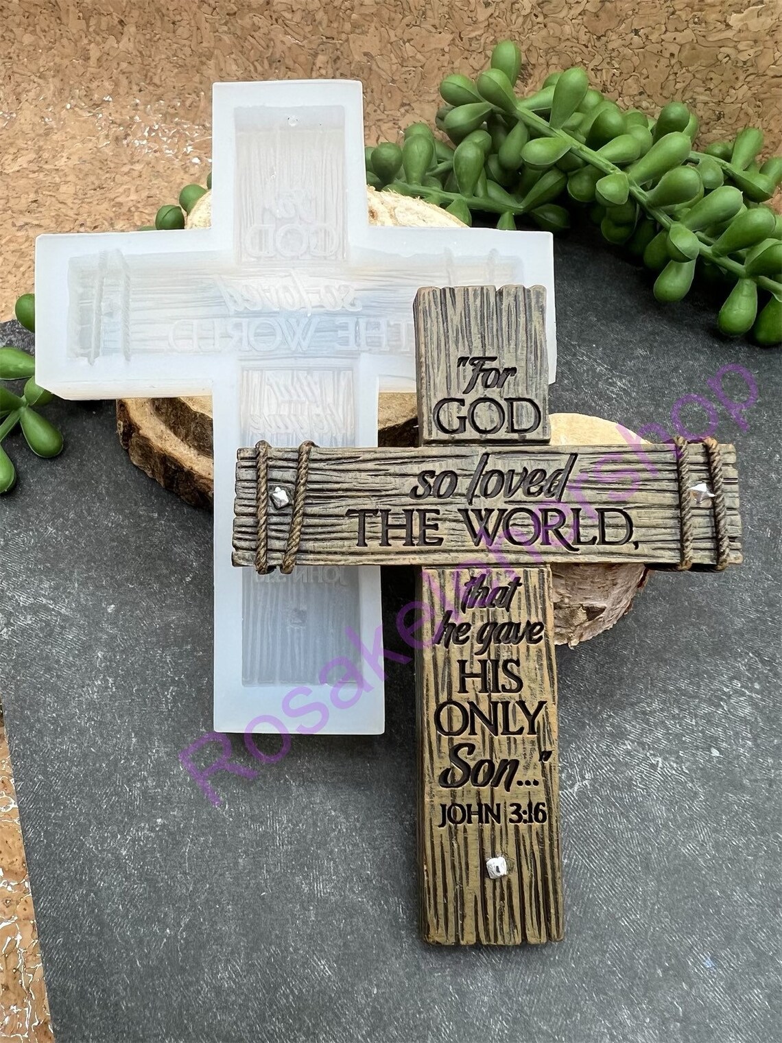 Cross With Psalms Written From the Bible Silicone Mold-fondant-resin ...