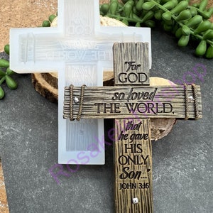 Cross With Psalms Written From the Bible Silicone Mold-fondant-resin ...