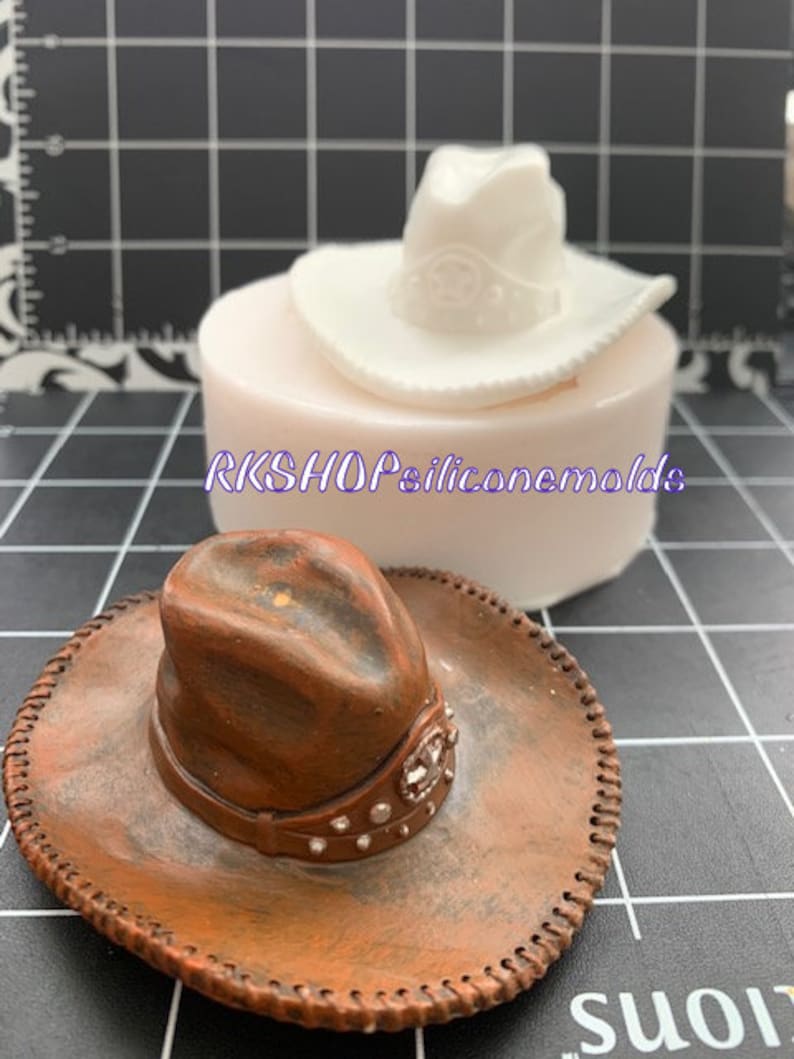 X-large 3D Hat Silicone Mold-cowboy Hat for Fondant-resin-polymer Clay ...