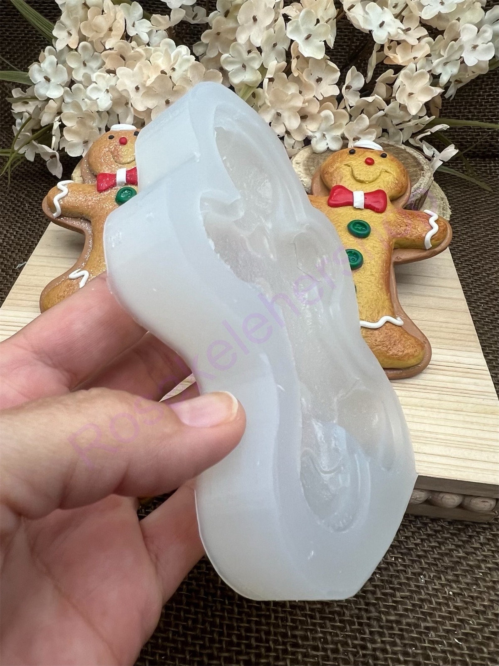 Gingerbread Man Handmade Silicone Mold for Christmas Ornaments-holidays ...