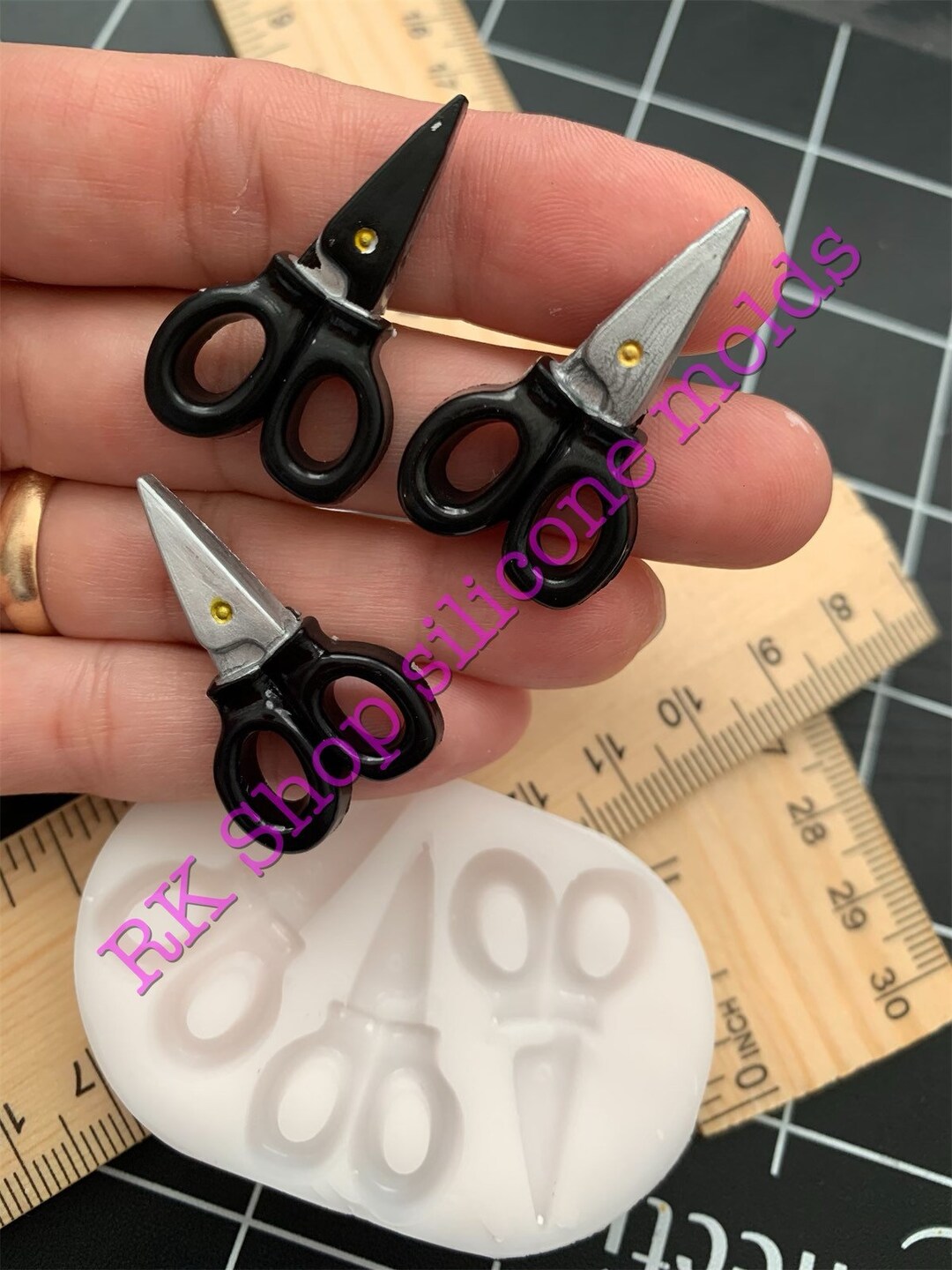 Scissors Silicone Mold for Fondant-handcrafts-resin-polymer Clay-candy ...