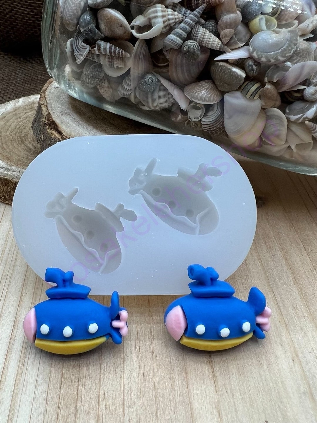 Submarine Baby Cartoon Handmade Silicone Mold for Fondant-resin-clay ...