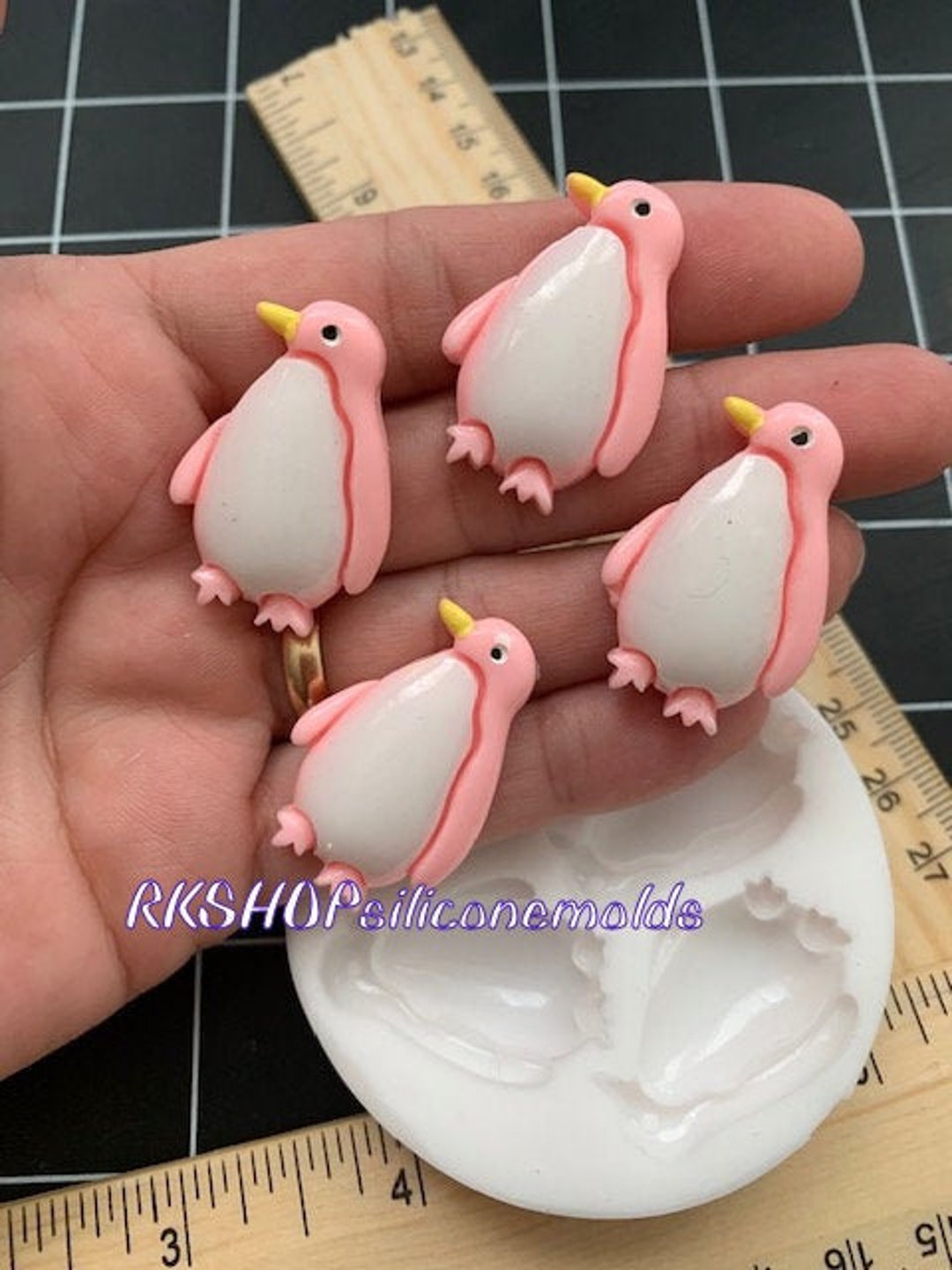 Penguins-birds Handmade Silicone Mold for Fondant-resin-diy Crafts-clay ...
