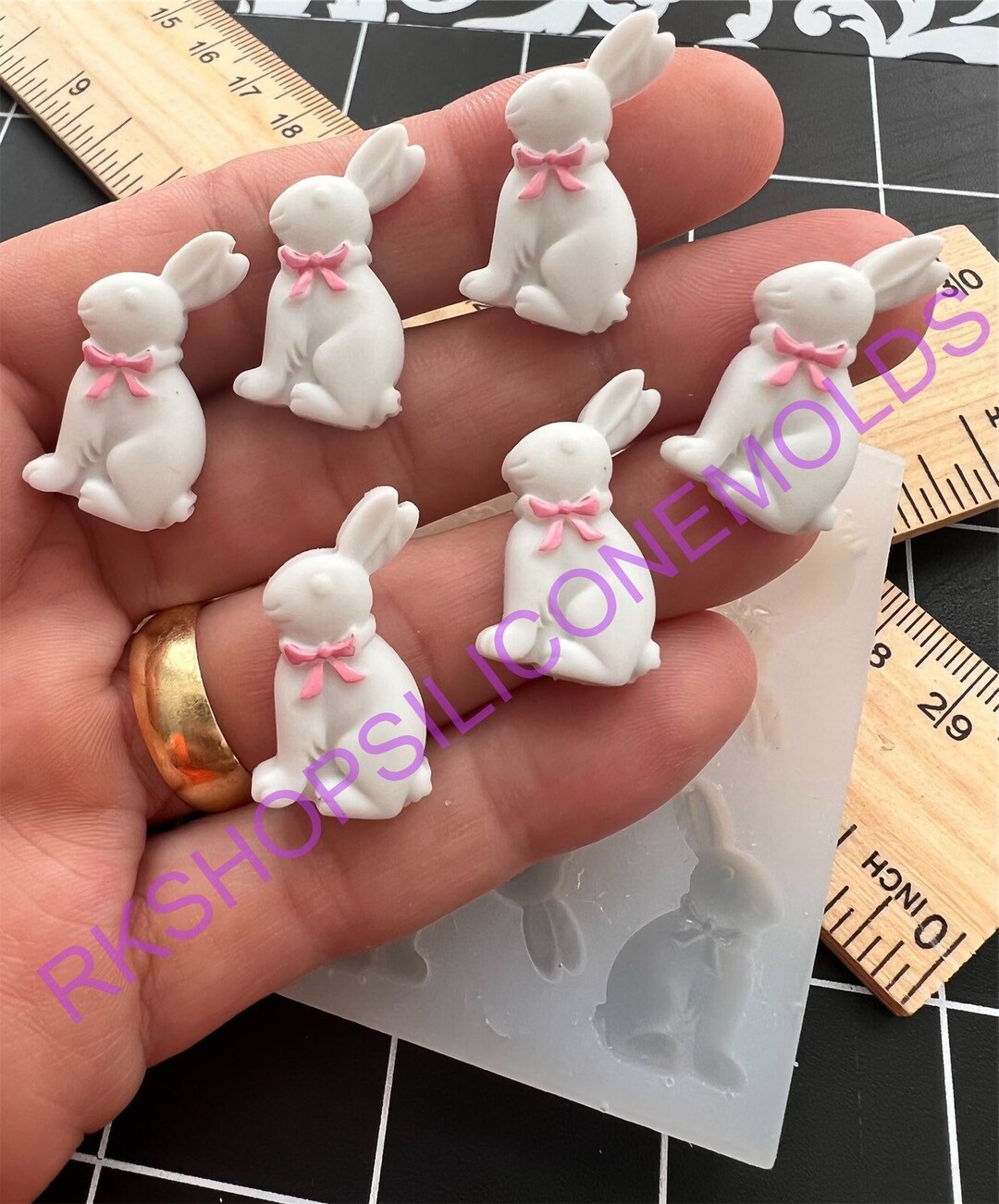 Bunny-rabbit Silicone Mold Very Small for Easter-fondant-resin ...