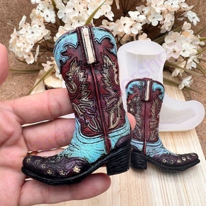 Cowboy 3 D Western Boots-shoes Silicone Mold #2-farm Boots-rodeo Boots ...