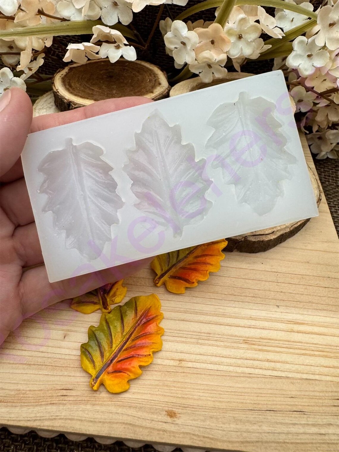 Fall-autumn-maple Leaves-plants Handmade Silicone Mold for Fondant ...