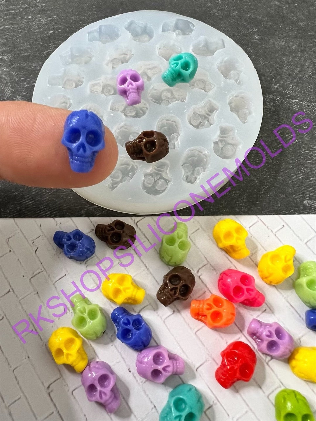 Skulls Silicone Mold Very Tiny for - Etsy
